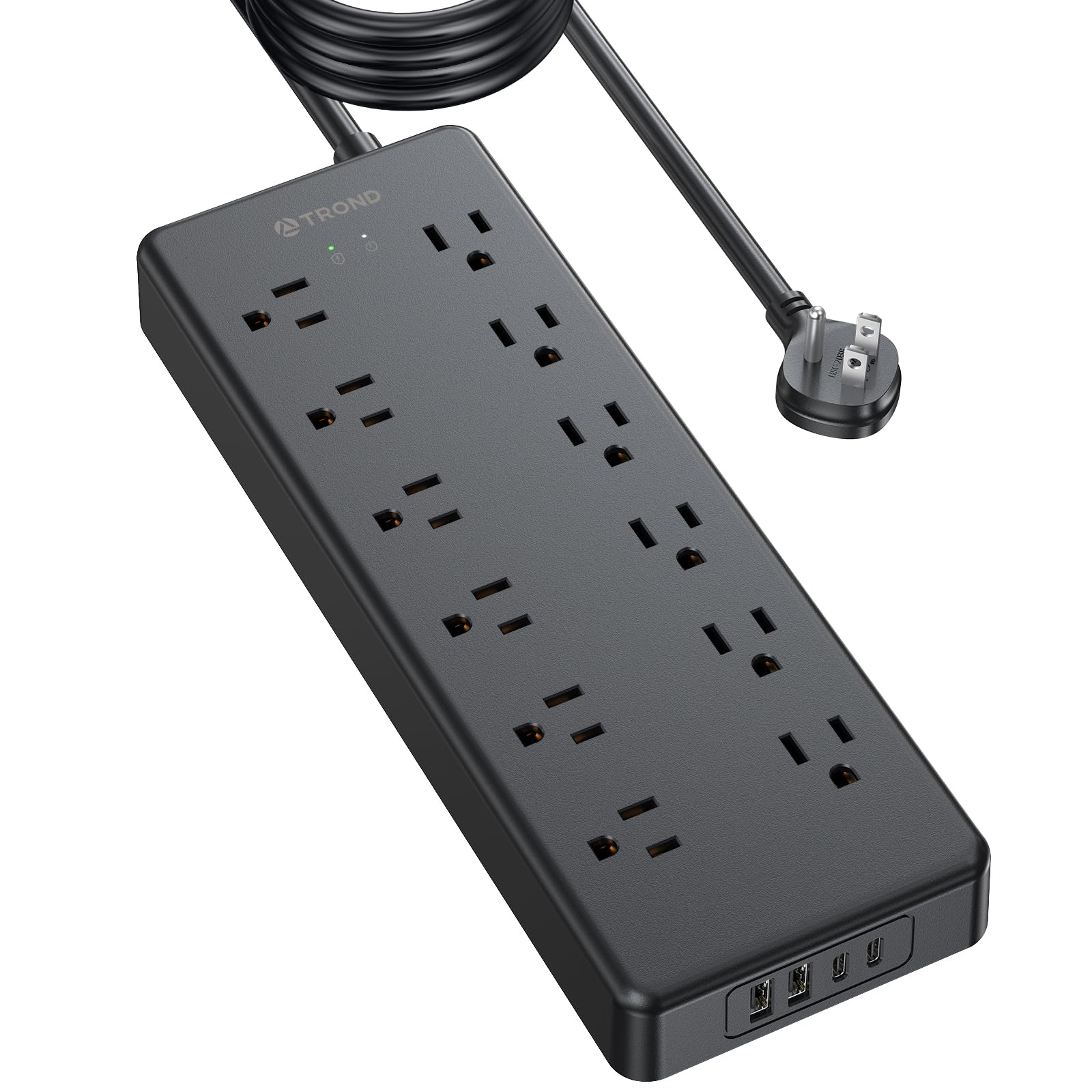 Amazon.com: TROND Long Extension Cord 15 FT, Surge Protector Power ...