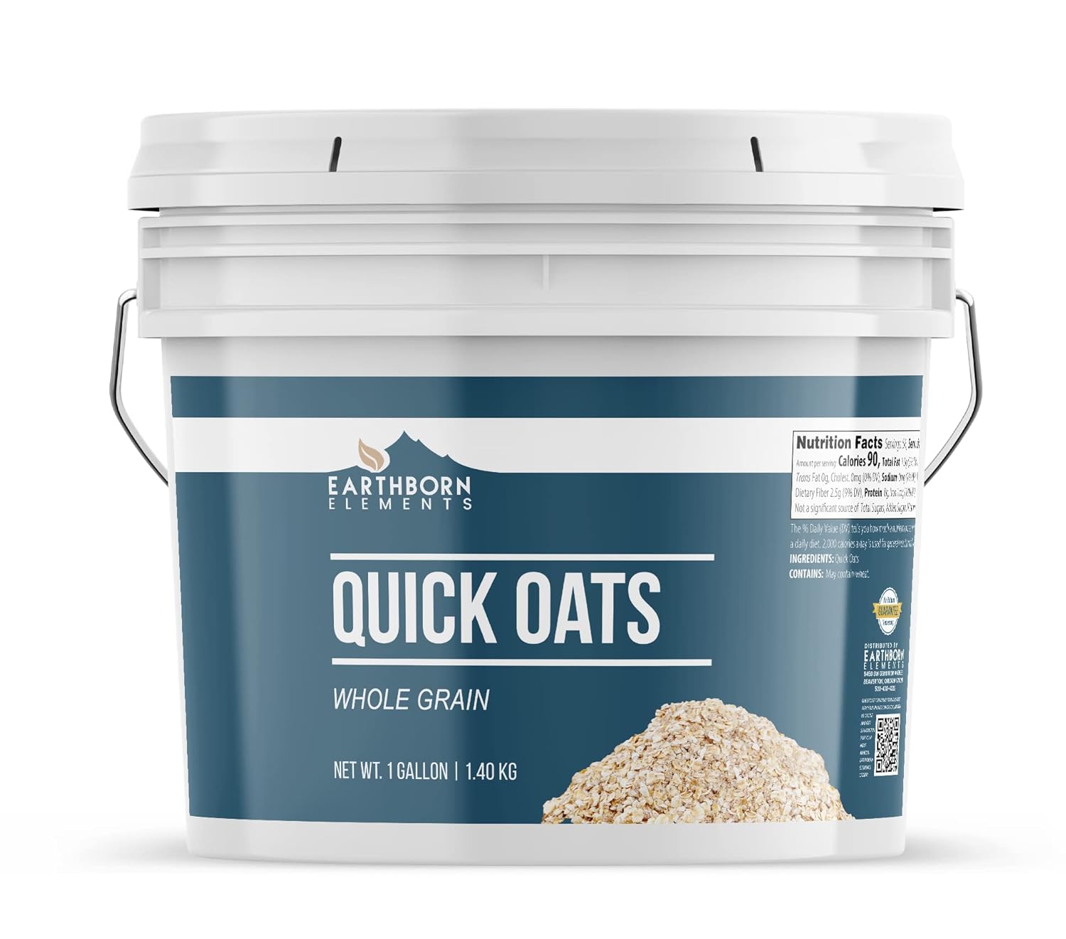 Amazon.com : Earthborn Elements Quick Oats 1 Gallon, Bulk Size, Quick ...
