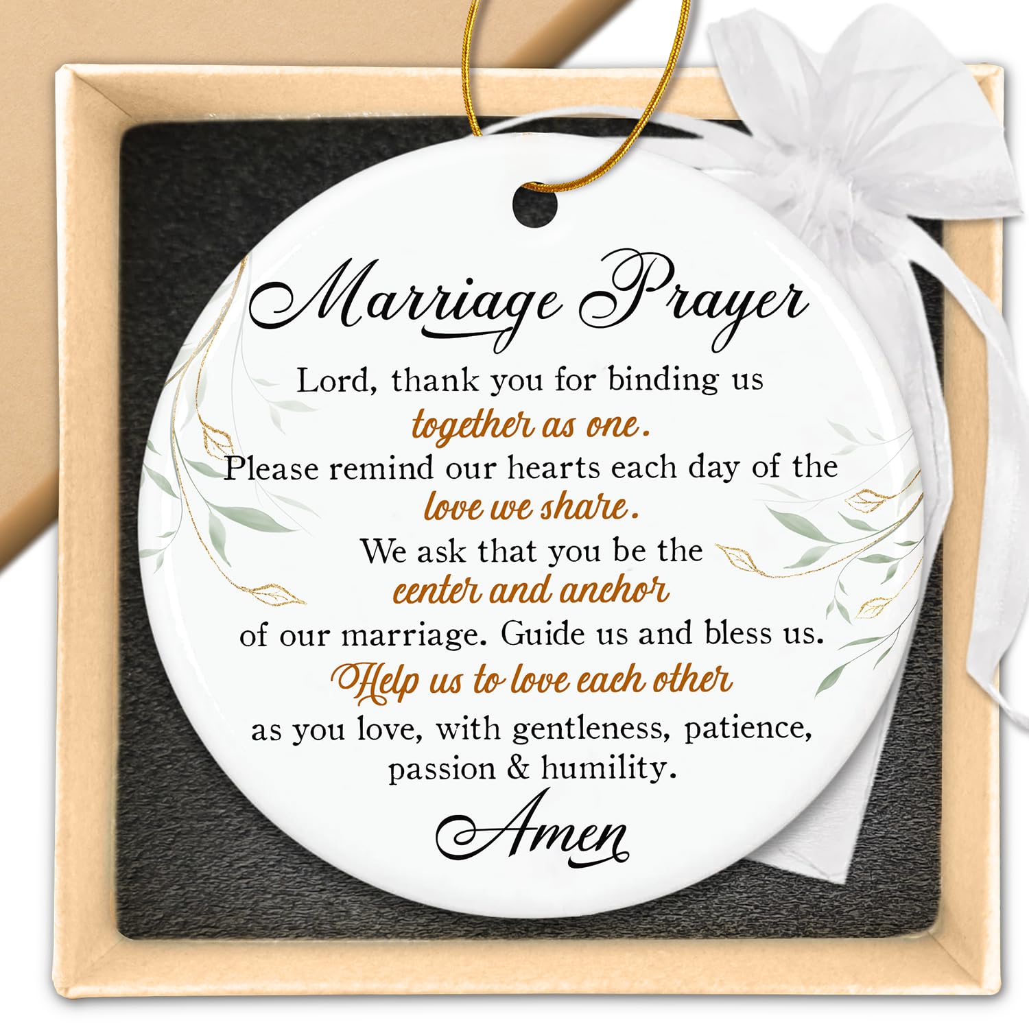 Amazon.com: LAZZIG Christian Wedding Gifts for Couples - Marriage ...