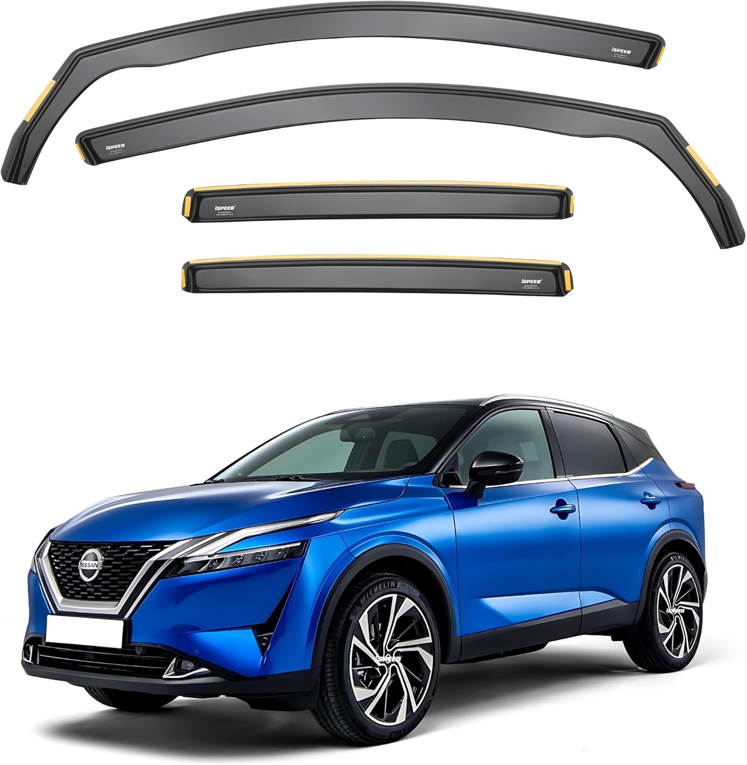 ISPEED Wind Deflectors For NISSAN QASHQAI MK3 2021-onwards SUV 5 Doors ...