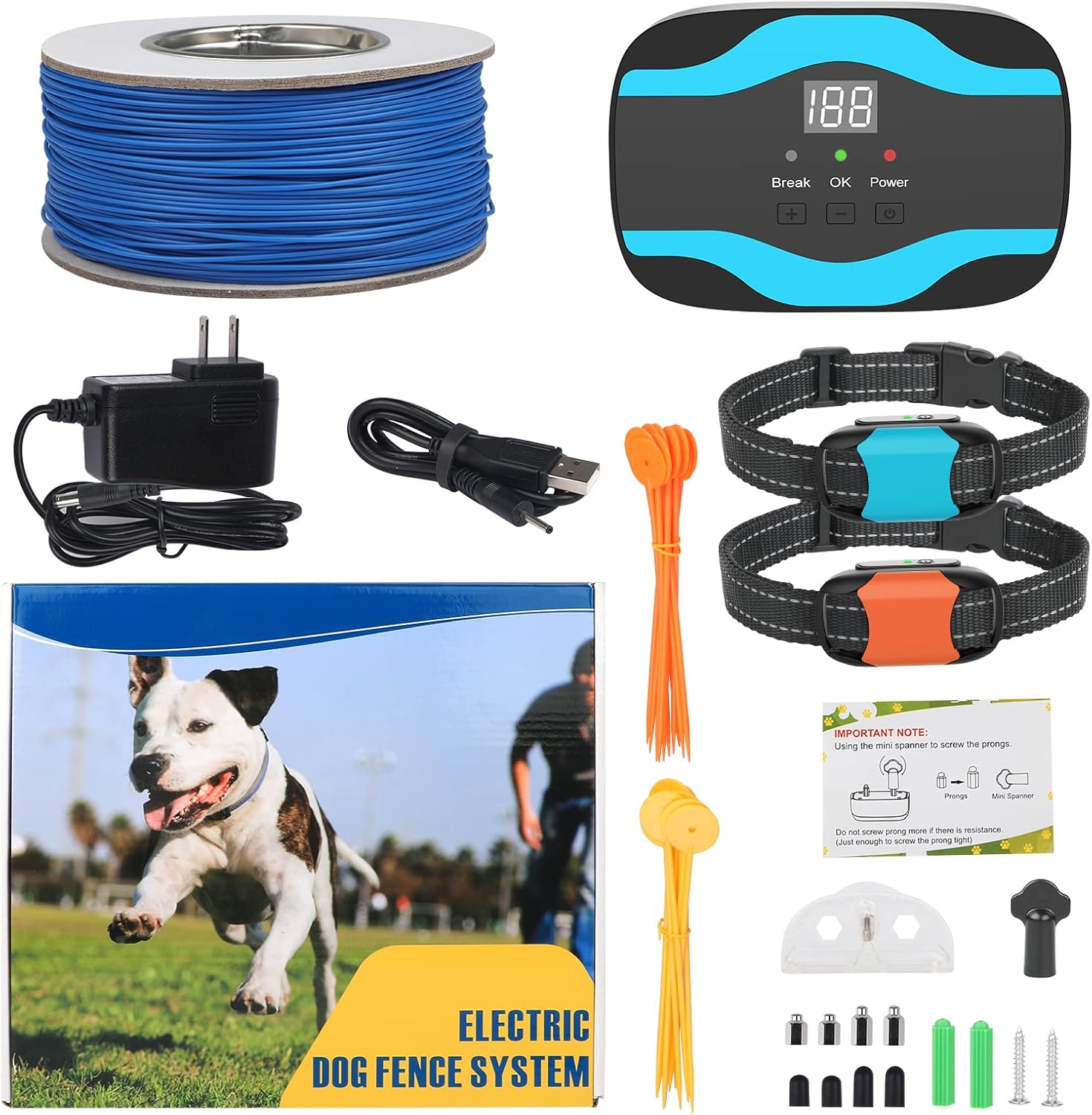 Amazon.com : Electric Dog Fence, Wired Pet Containment System 656Ft ...