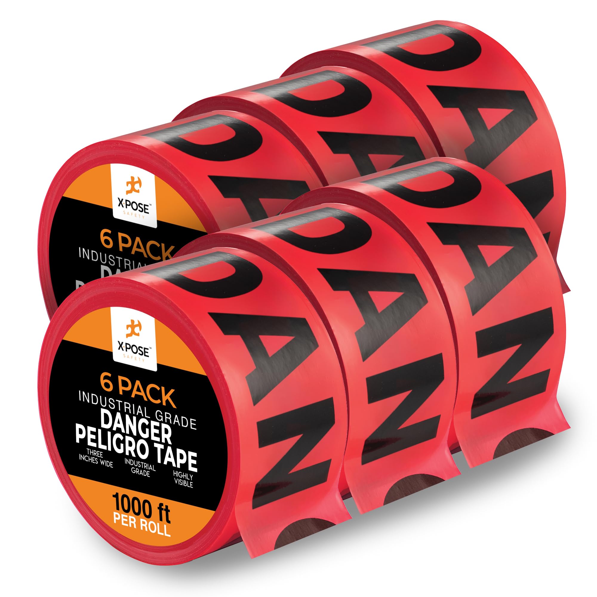 Snapklik.com : Xpose Safety Danger/Peligro Do Not Enter Tape Roll - 6pk ...