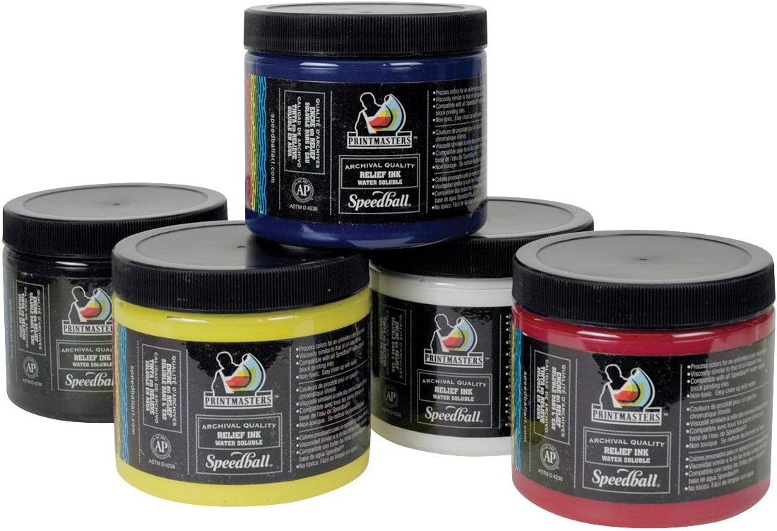 Amazon.com : Speedball Relief Ink 16 Oz Process Cyan : Printmaking Inks ...
