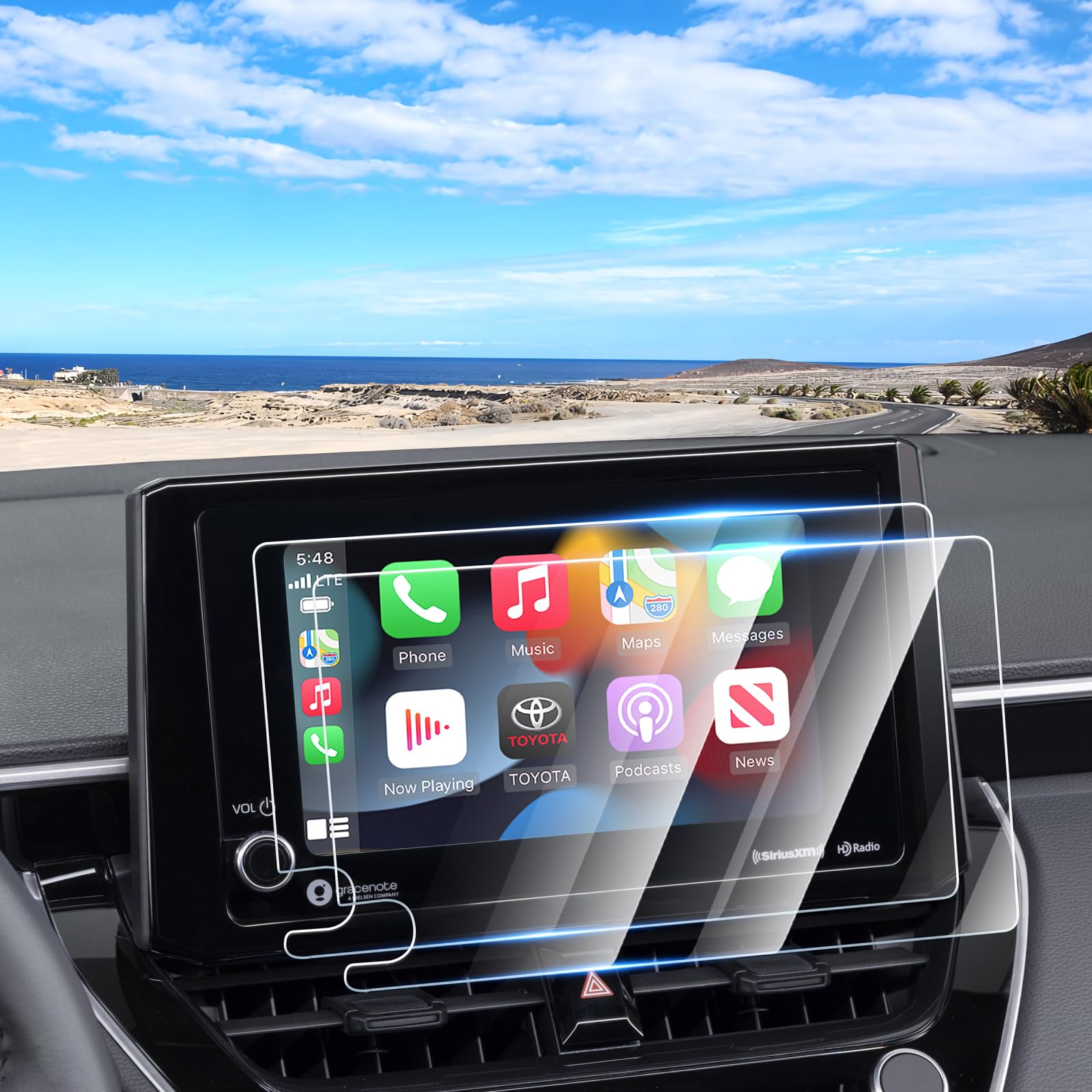 Amazon.com: Canvcle 2PCS Screen Protector for 2023 2024 2025 Toyota ...