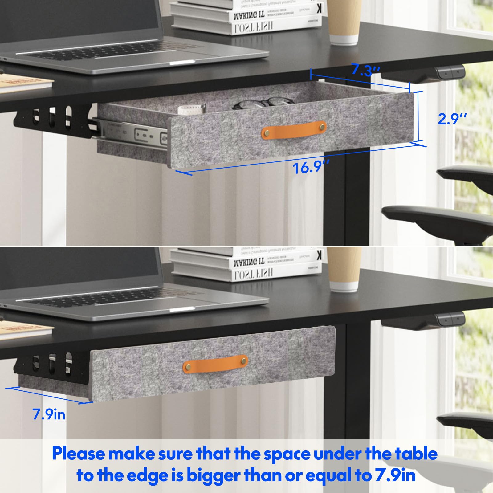 Snapklik.com : Under Desk Drawer Wide Pull-Out Drawer For Under Desk ...