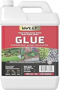 Amazon.com : Vivlly Mulch & Bark, Stone, Gravel, Small Pebble Binder ...