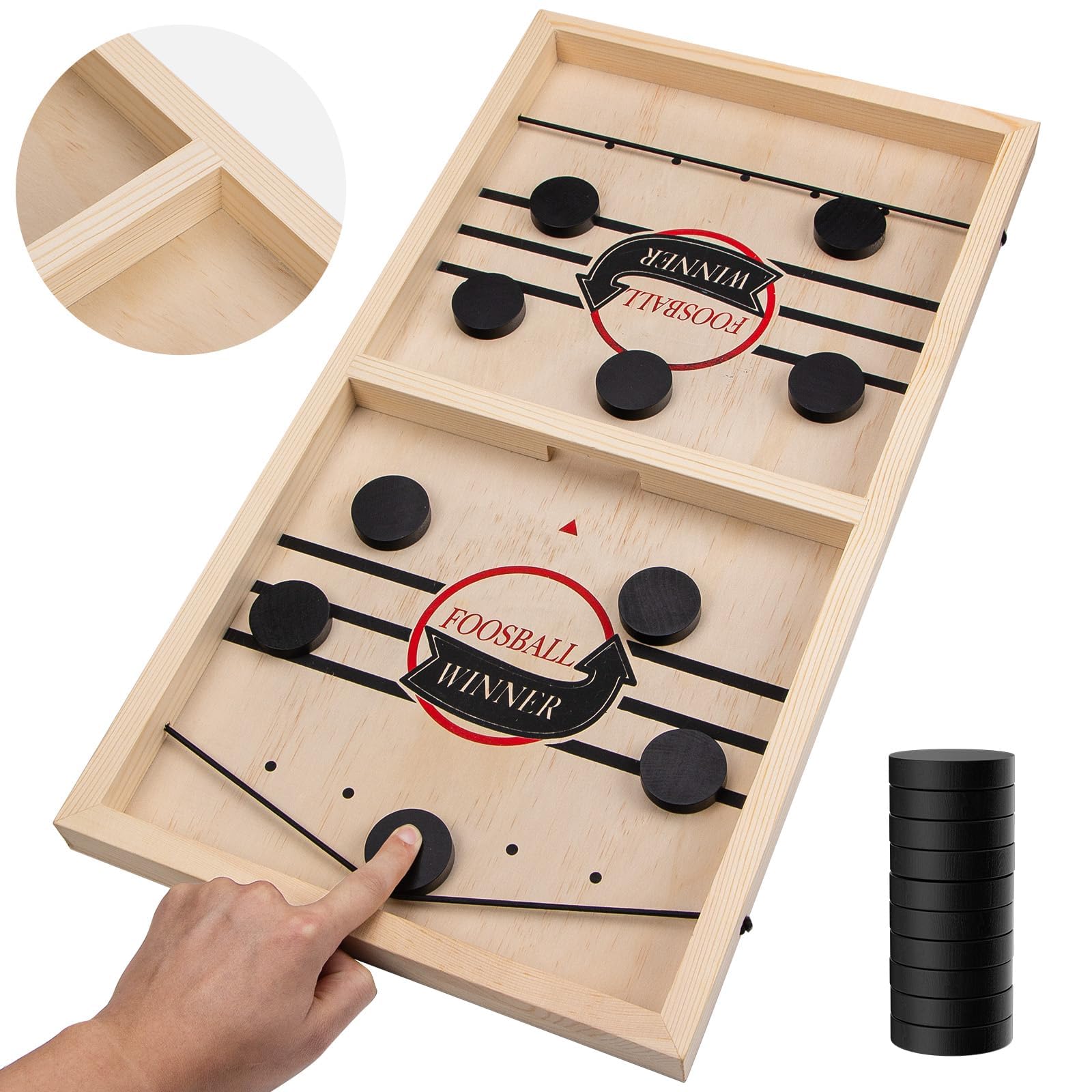 DAMET Fast Sling Puck Game, Fast Sling Puck Juego, Juego de Hockey con ...