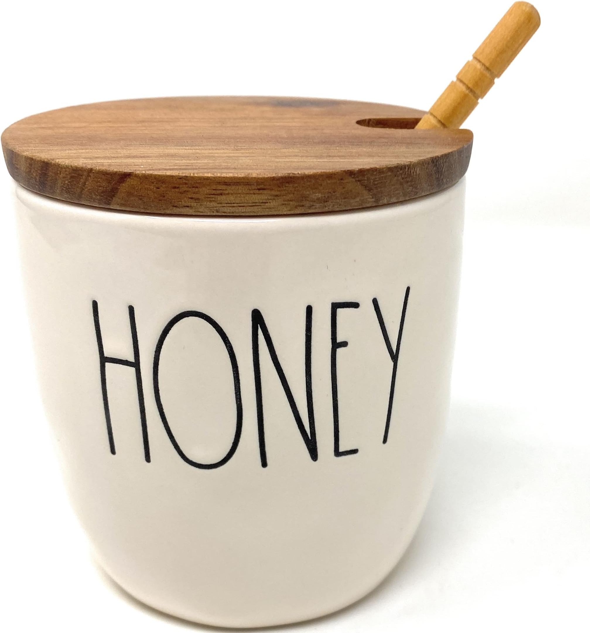 Amazon.com: Cutiset Ceramic Honey Pot with Lid and Dipper, 20oz rustic ...