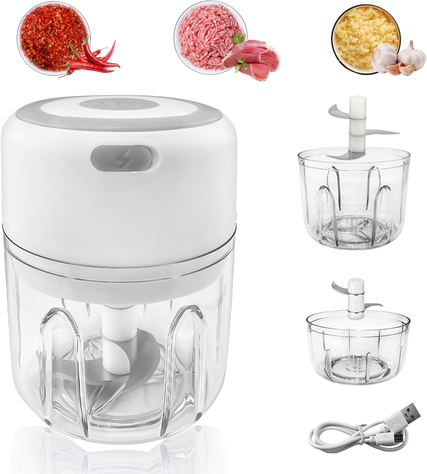 Amazon.com: Electric Garlic Chopper,Portable Mini Portable Veggie ...