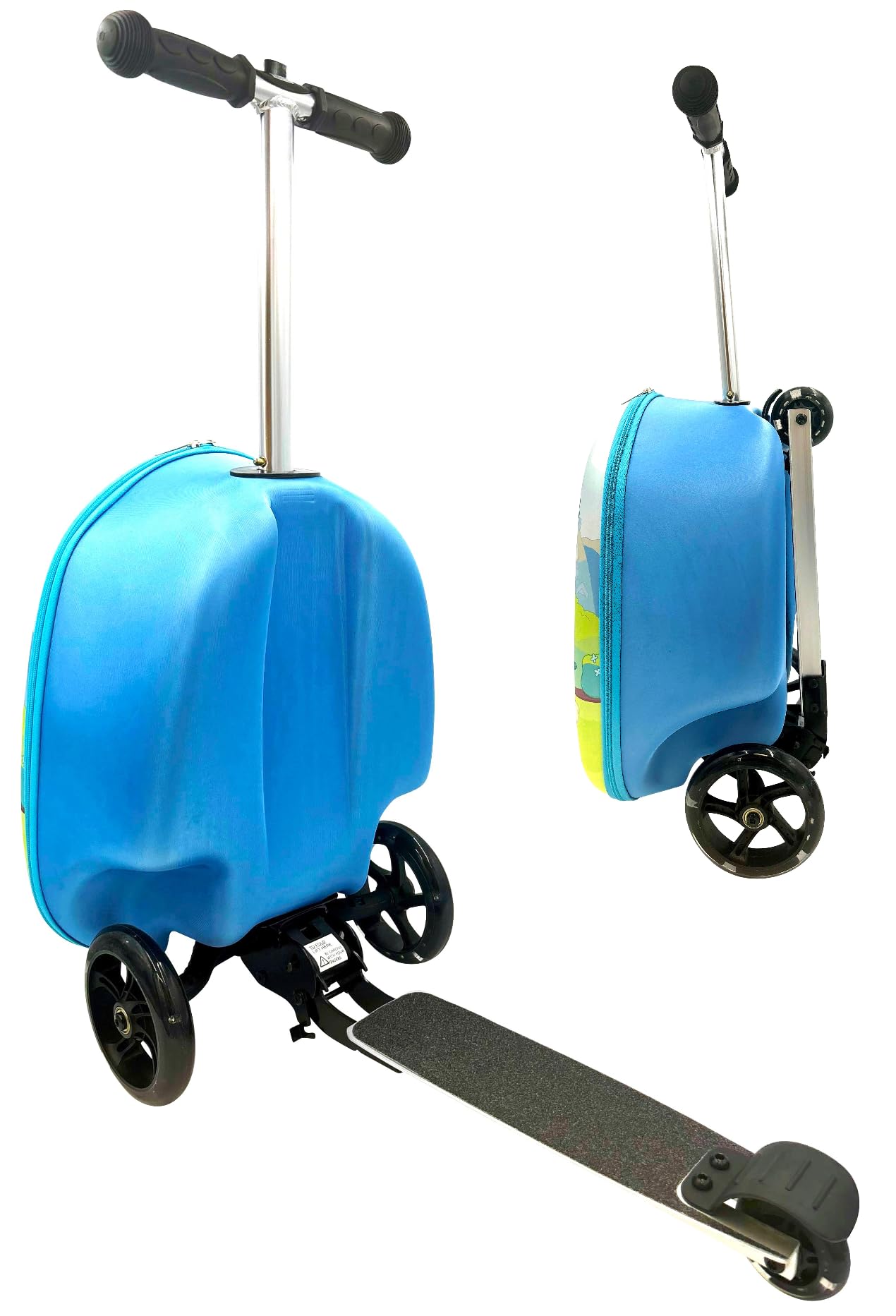 Bluey Lightweight Carry-on Luggage With LED Light Up Wheels Bluey Ride ...