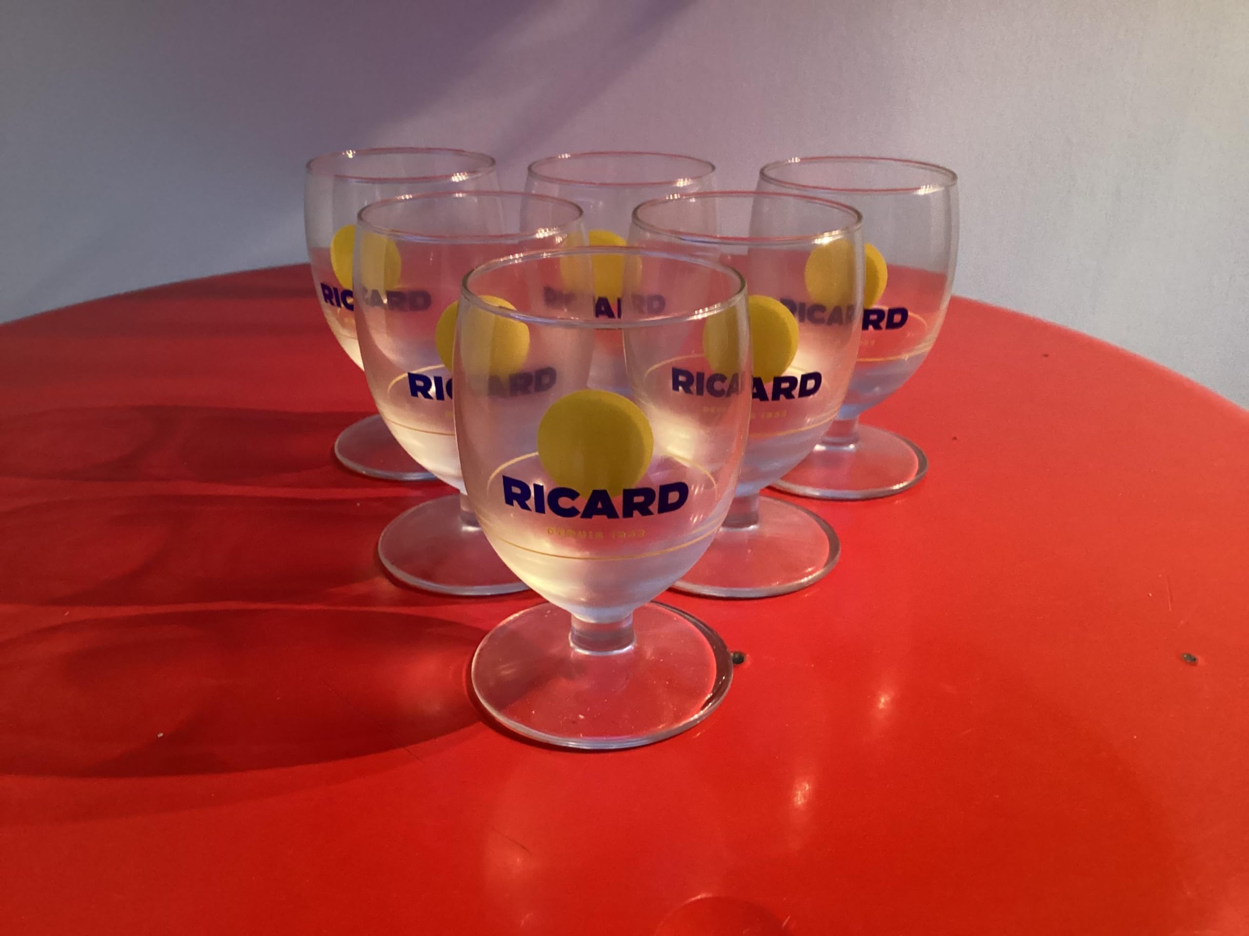 LOT DE 6 VERRES RICARD BALLON SOLEIL ROND NOUVEAU MODELE NEUF : Amazon ...