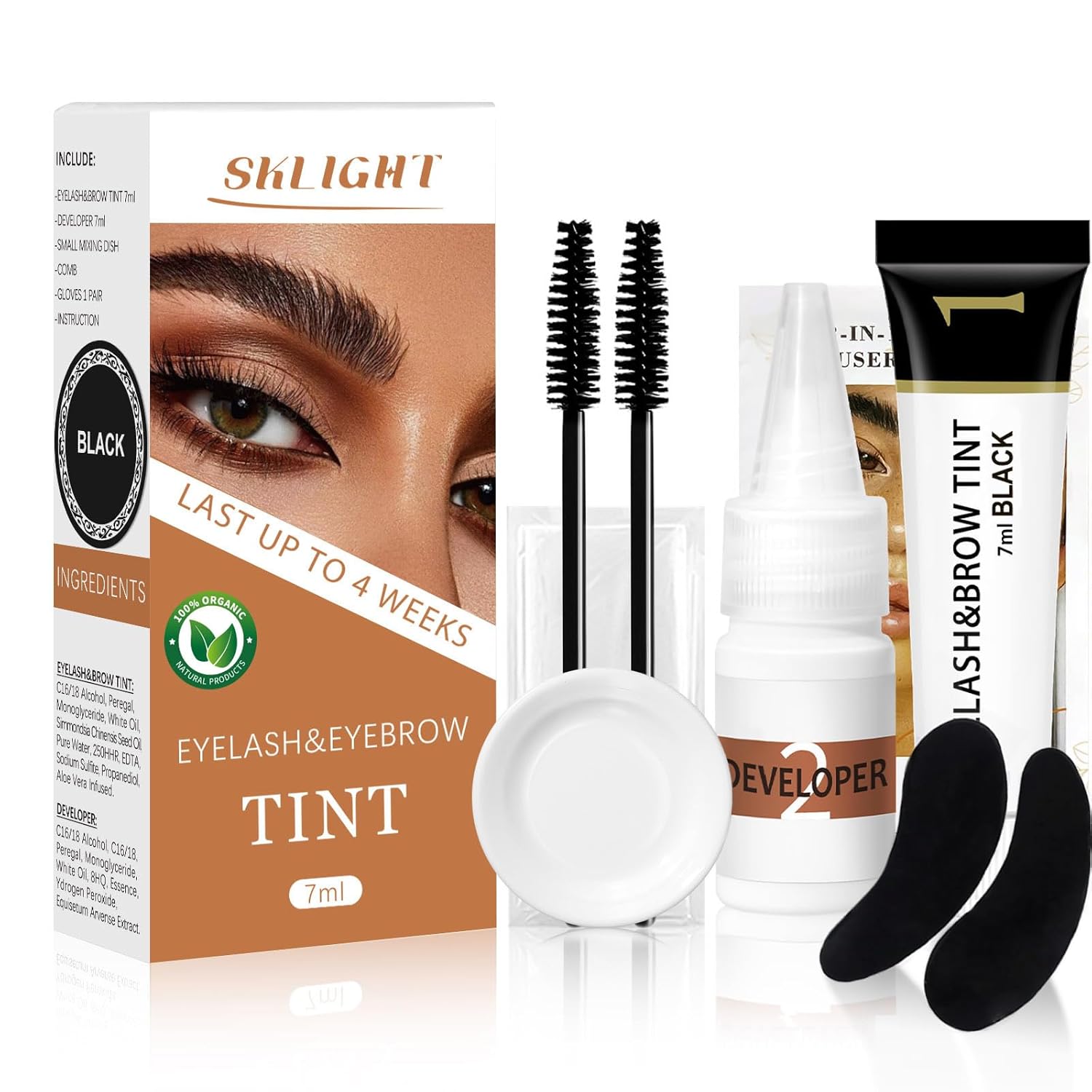 Amazon.com : Lash Color Kit, Lasting for 4 Weeks Natural Black Eyelash ...