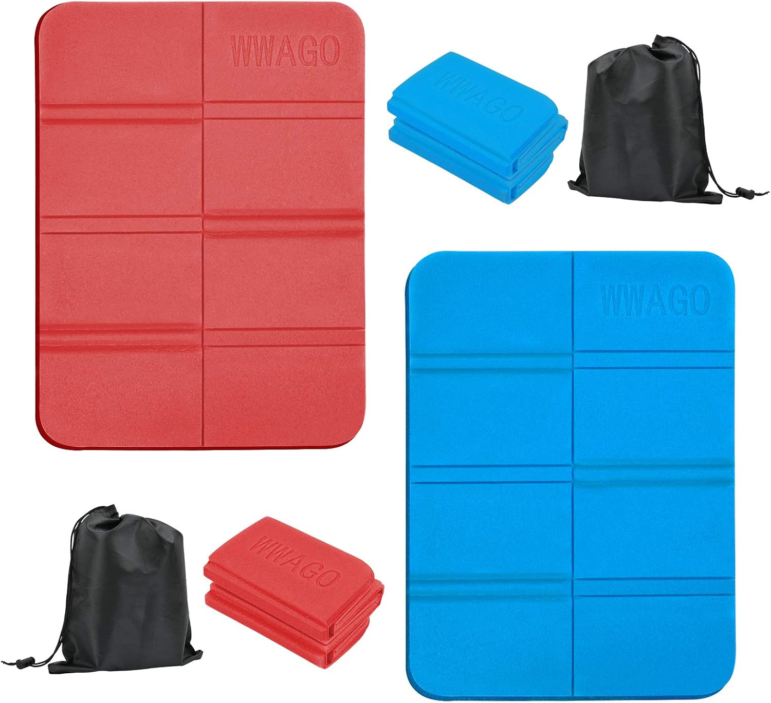 2 Pcs Outdoor Folding Seat Pads with 2 Black Bags,Portable Waterproof ...