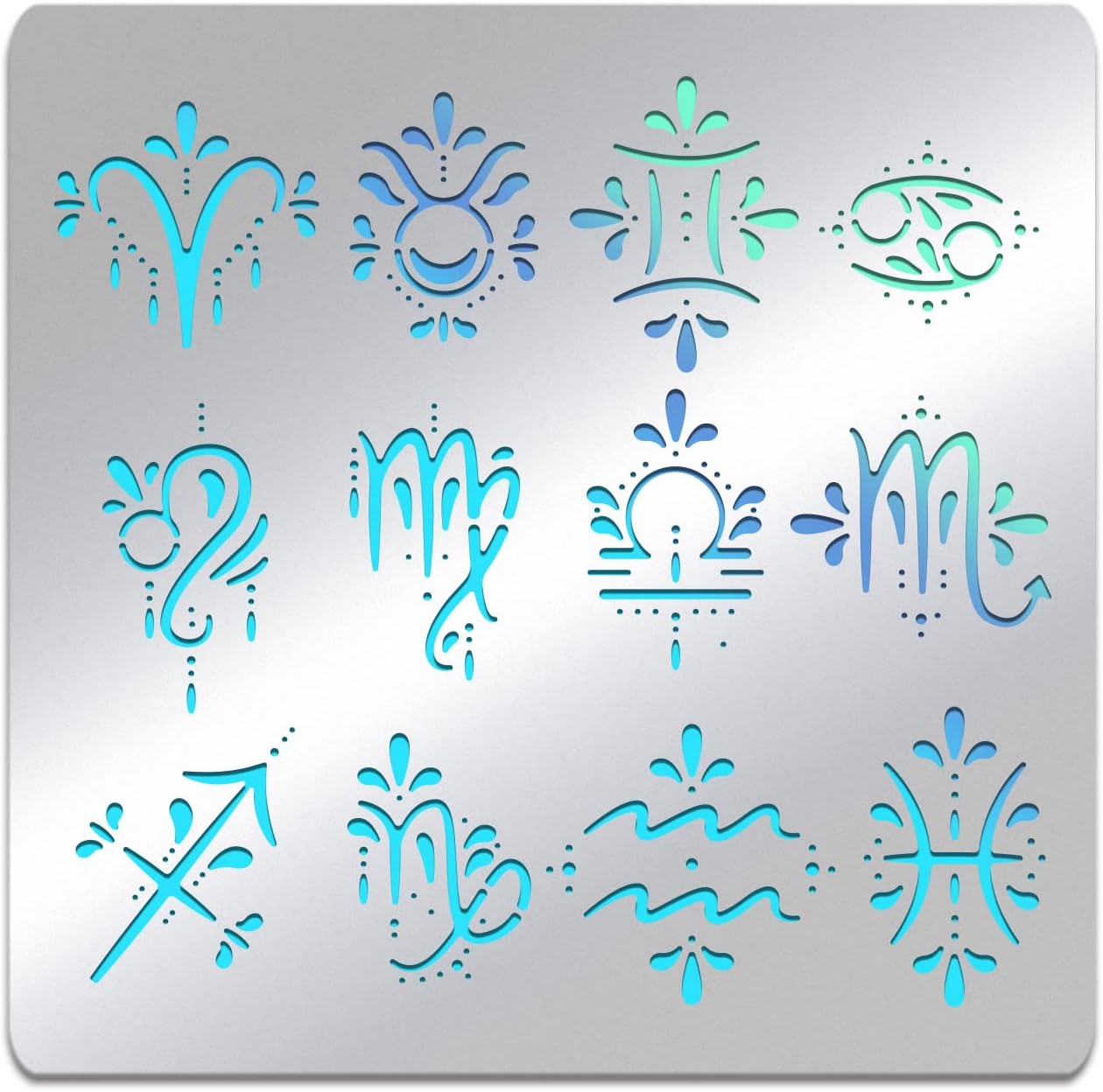 Amazon.com : Zodiac Symbols Stencil, Astrology Signs Symbols, Template ...
