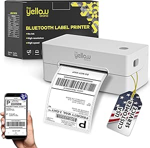 Label Printer, Bluetooth Thermal Printer, 4x6 Shipping Label Printer ...