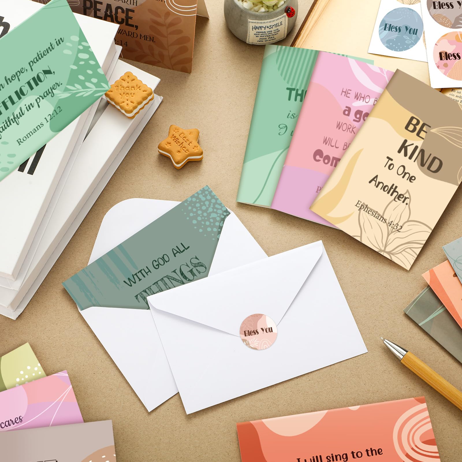 Snapklik.com : Sayglossy 120 Set Inspirational Christian Greeting Cards ...