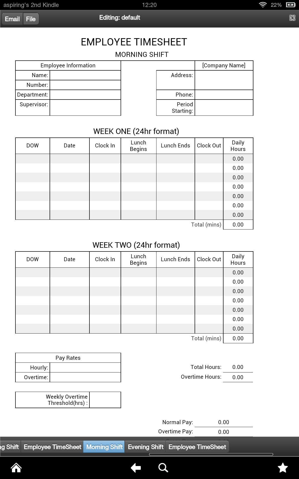 Employee Timesheets - App on the Amazon Appstore