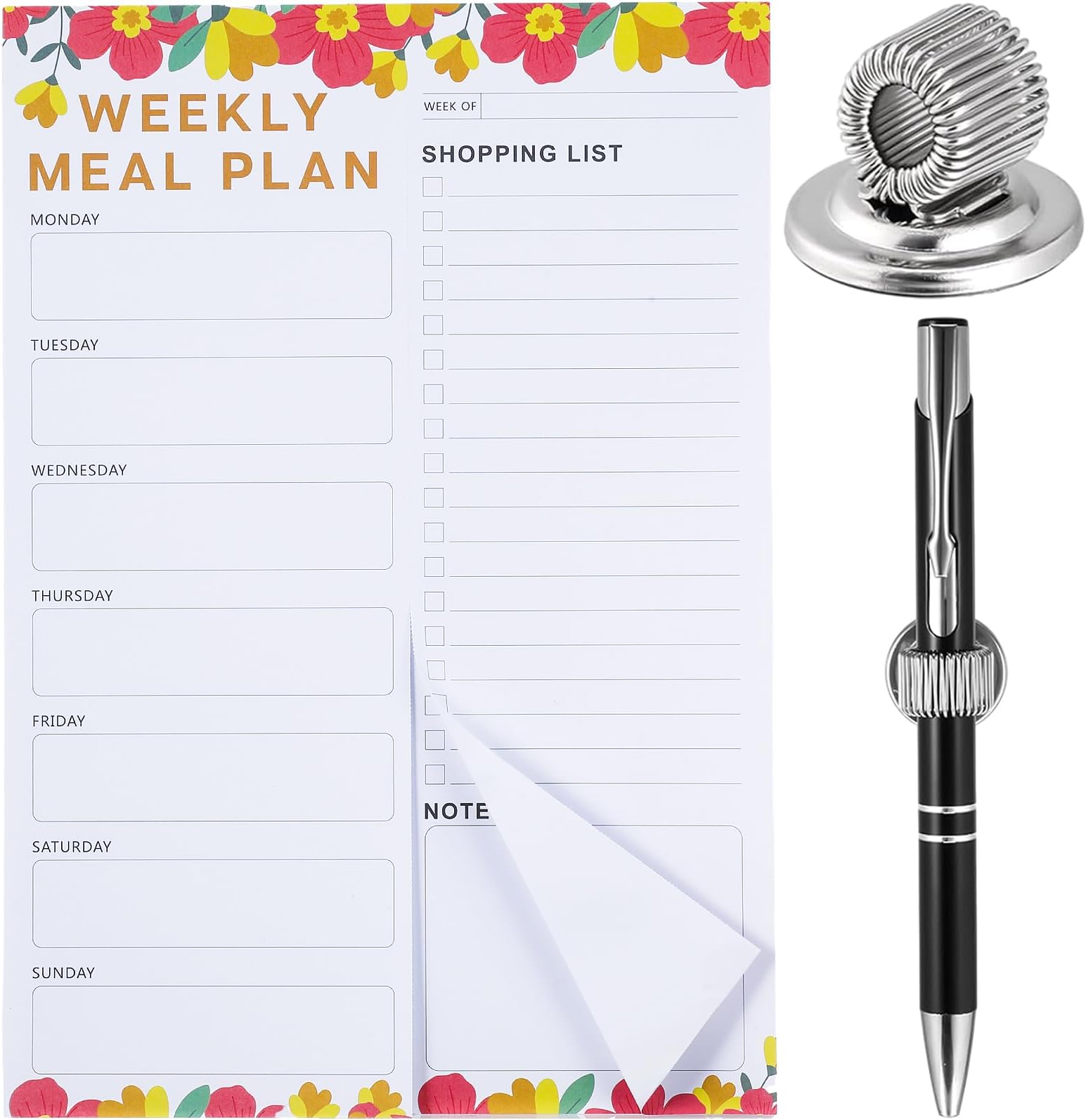 60 Sheets Weekly Meal Planner, Undated Meal Planner and Shopping List ...