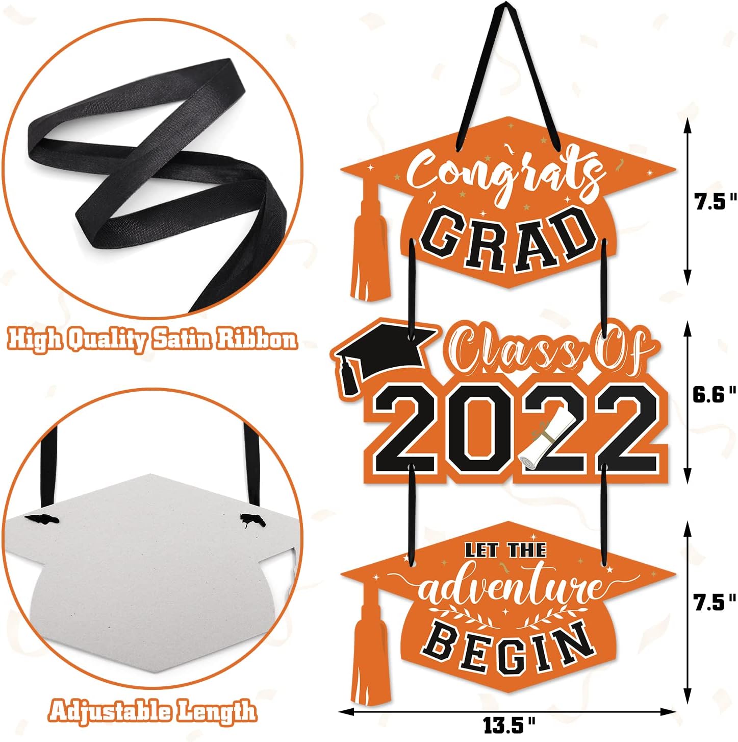 Buy Huray Rayho 2022 Graduation Decorations Sign Congrats Grad Class of ...