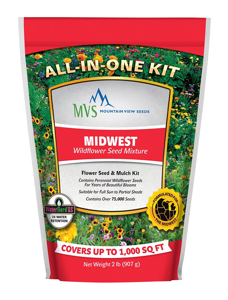 Amazon.com : Mountain View Seeds 106485 Midwest Wildflower Grass Seed ...