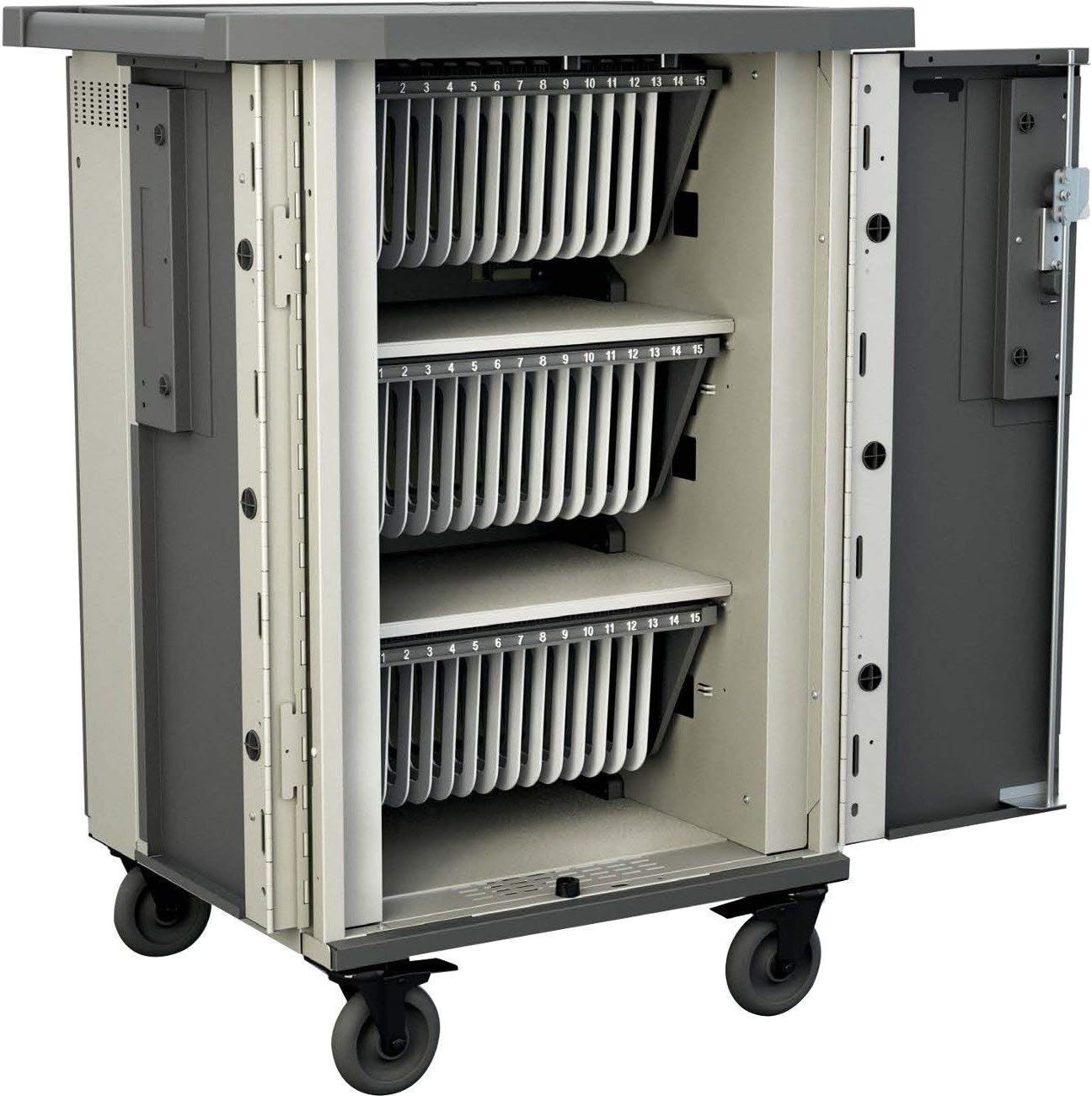 Amazon.com: Bretford Ever Cart with Mix Module System, Black, Gray ...