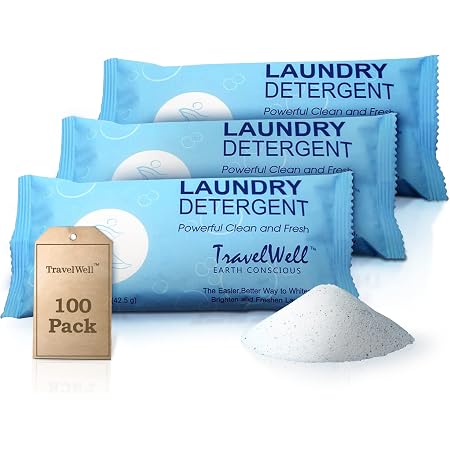 Amazon.com: TRAVELWELL Individually Wrapped Travel Size Powder Laundry ...