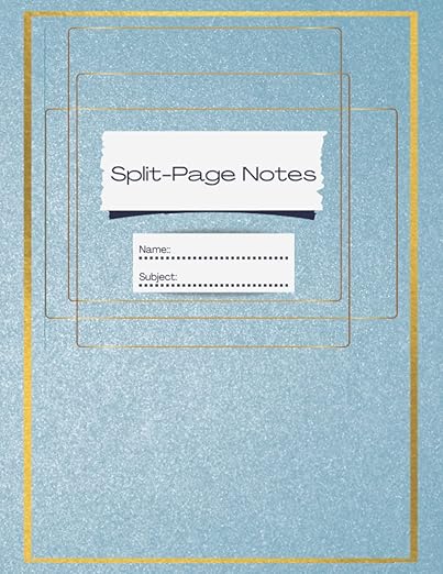 Split-Page Notes: Organized Note-Taking Strategy for Students, College ...