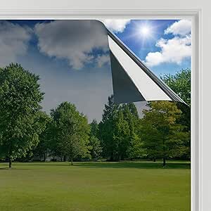 Amazon.com: rabbitgoo One Way Window Film Daytime Privacy Mirror Window Tint for Home Office ...
