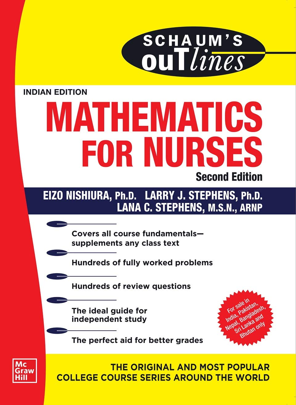 Buy SCHAUM'S OUTLINE OF MATHEMATICS FOR NURSES / 2ND EDITION Book ...