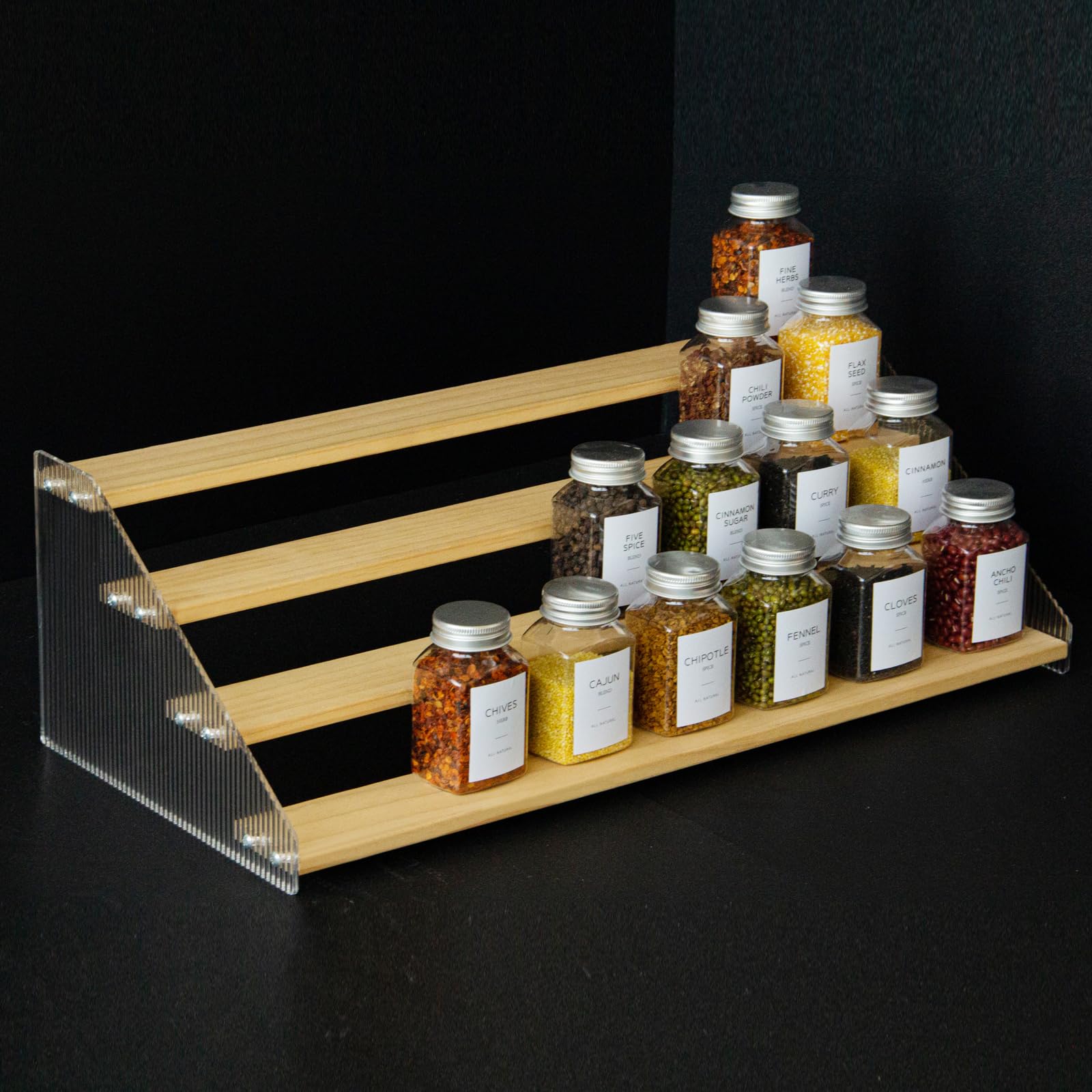 Amazon.com: nianfeng Tiered Spice Rack Organizer for Cabinet ...