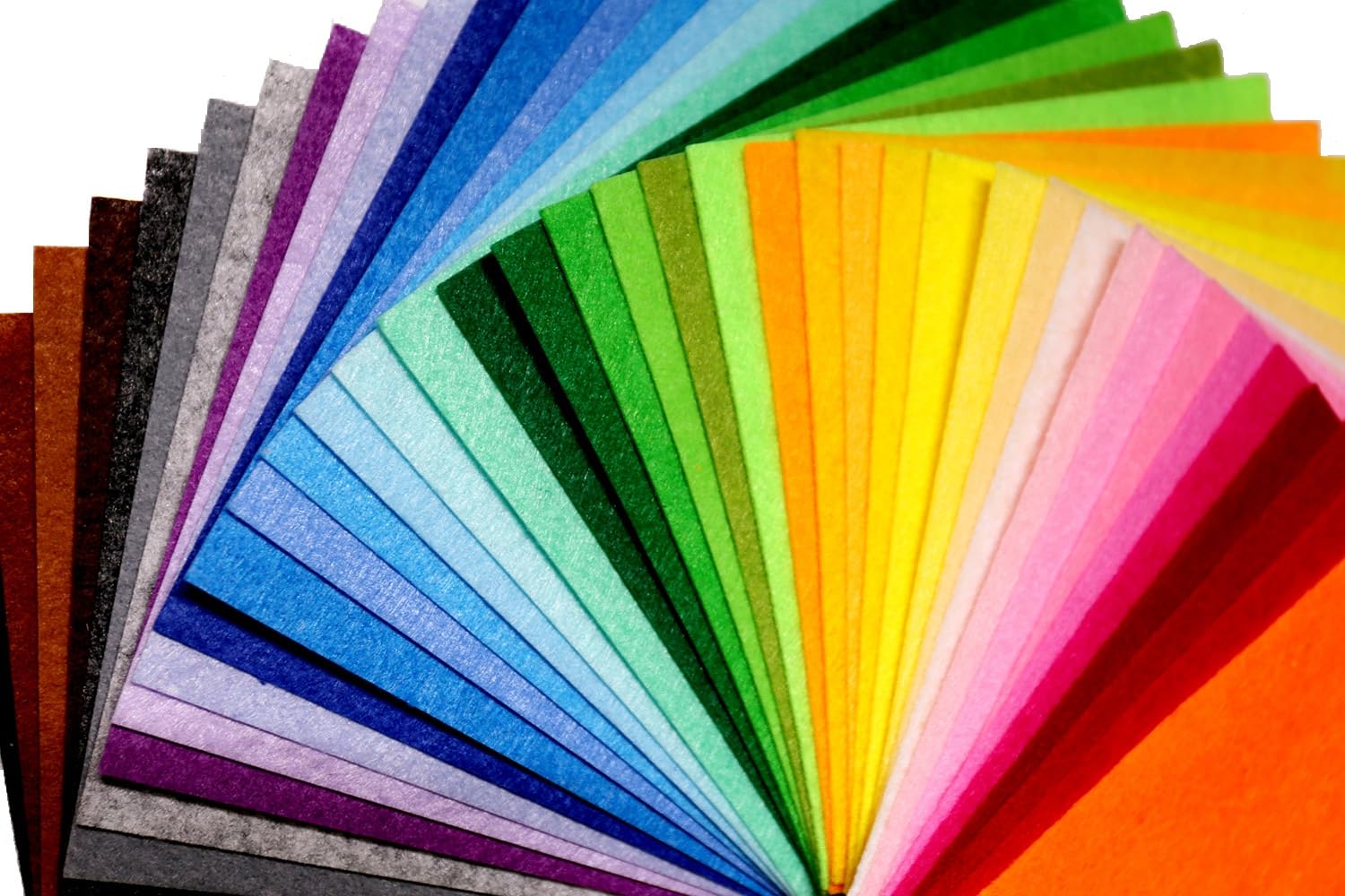 Amazon.com: 42PCS Colored Felt Fabric Sheets 4 x 4 inches (10 x 10cm ...