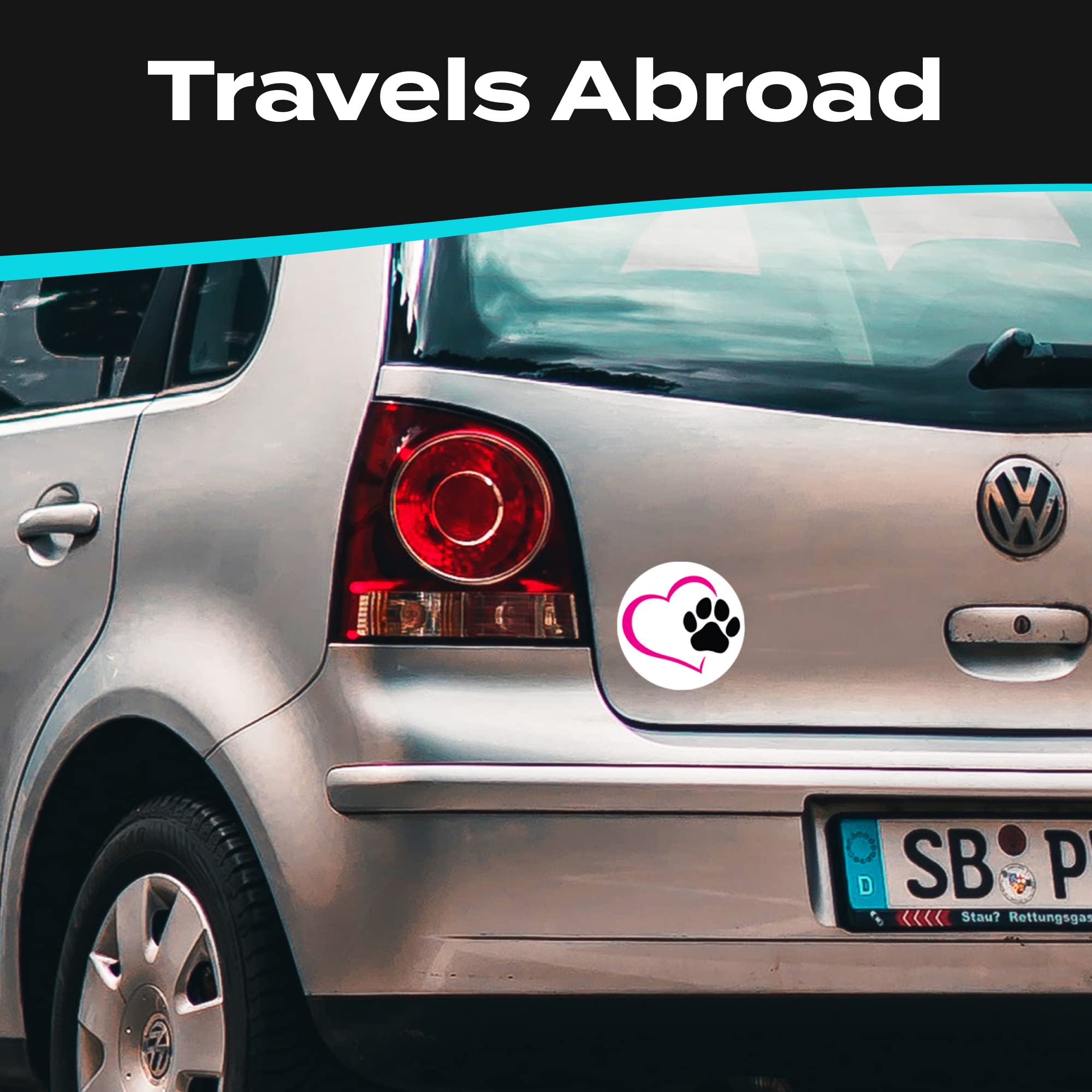 Snapklik.com : Stickios Dog Paw Print Decal - Pink Heart Vinyl Bumper ...