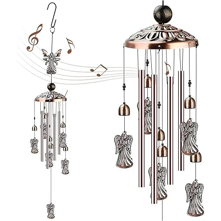 Amazon.com : Garden Angel Wind Chimes Outdoor Indoor Decor - With 4 ...