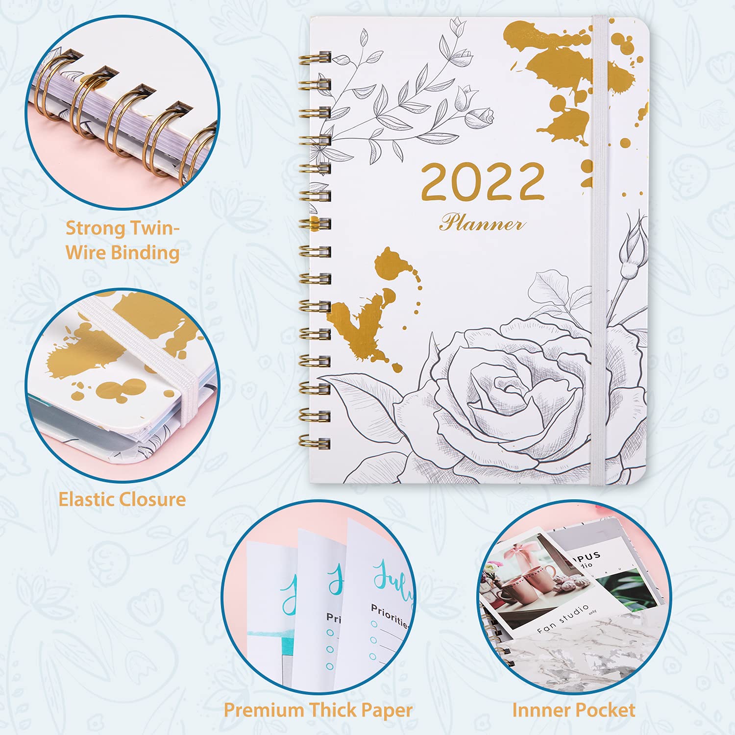 Buy 2022-2023 Planner, TOUVE A5 Planner Weekly and Monthly from JUL ...
