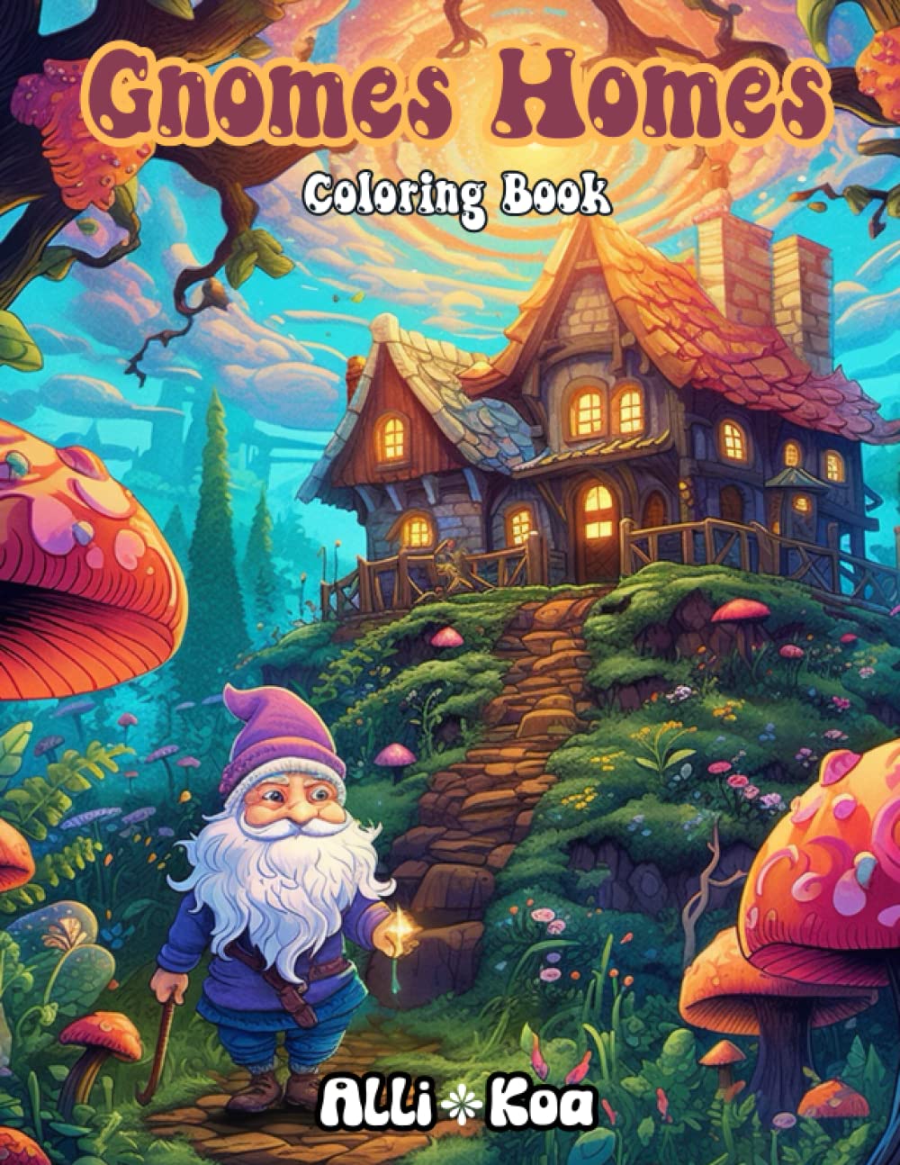 Amazon.com: Gnomes Homes Coloring Book: Enchanted Gnome Homes Coloring Book, Secret Village ...