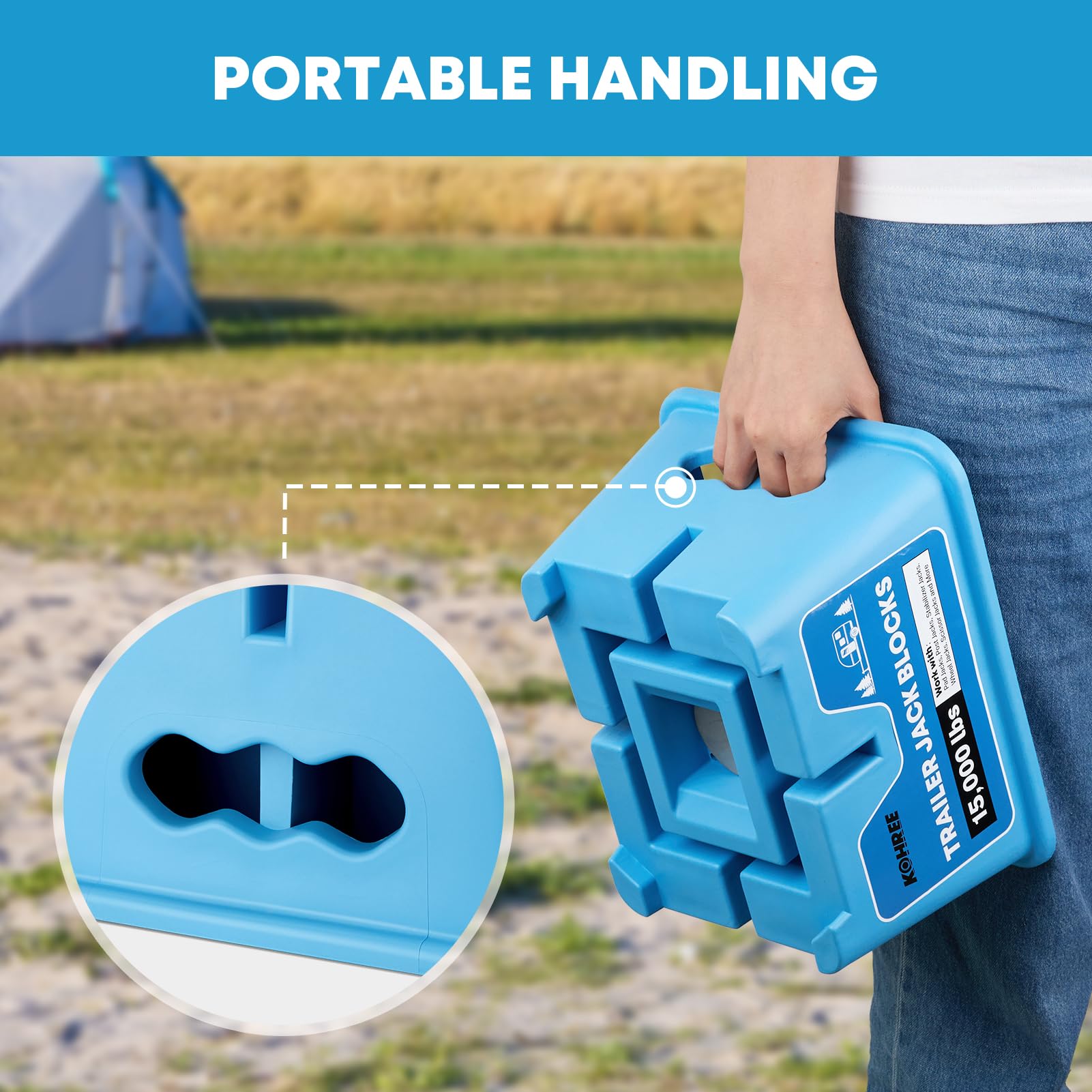 Snapklik.com : Trailer Jack Block, Up To 15,000 Lbs, Sturdy RV & Camper ...