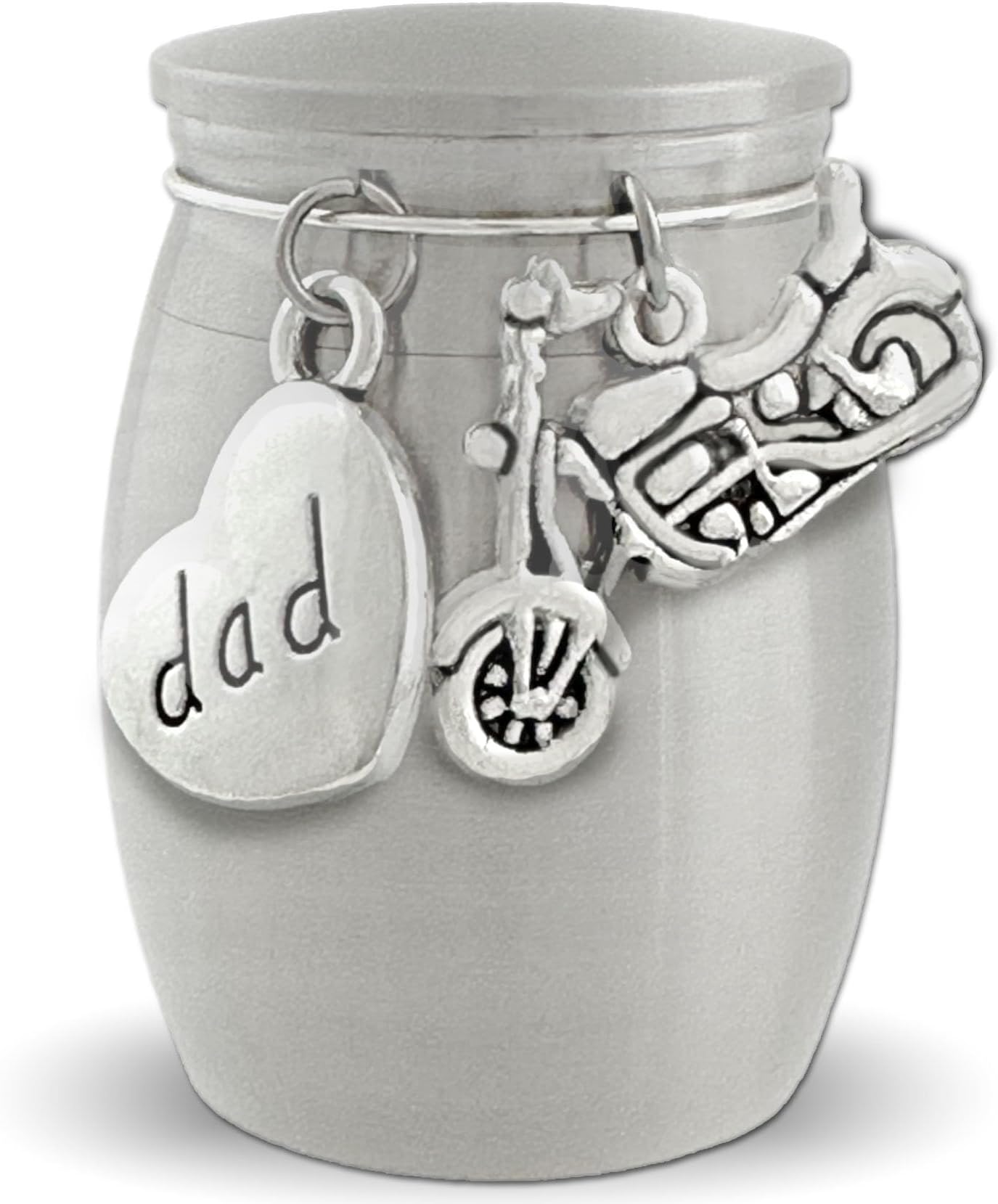 Amazon.com: Dad Motorcycle Mini Urn Ashes Holder Biker Memorial Loss of ...