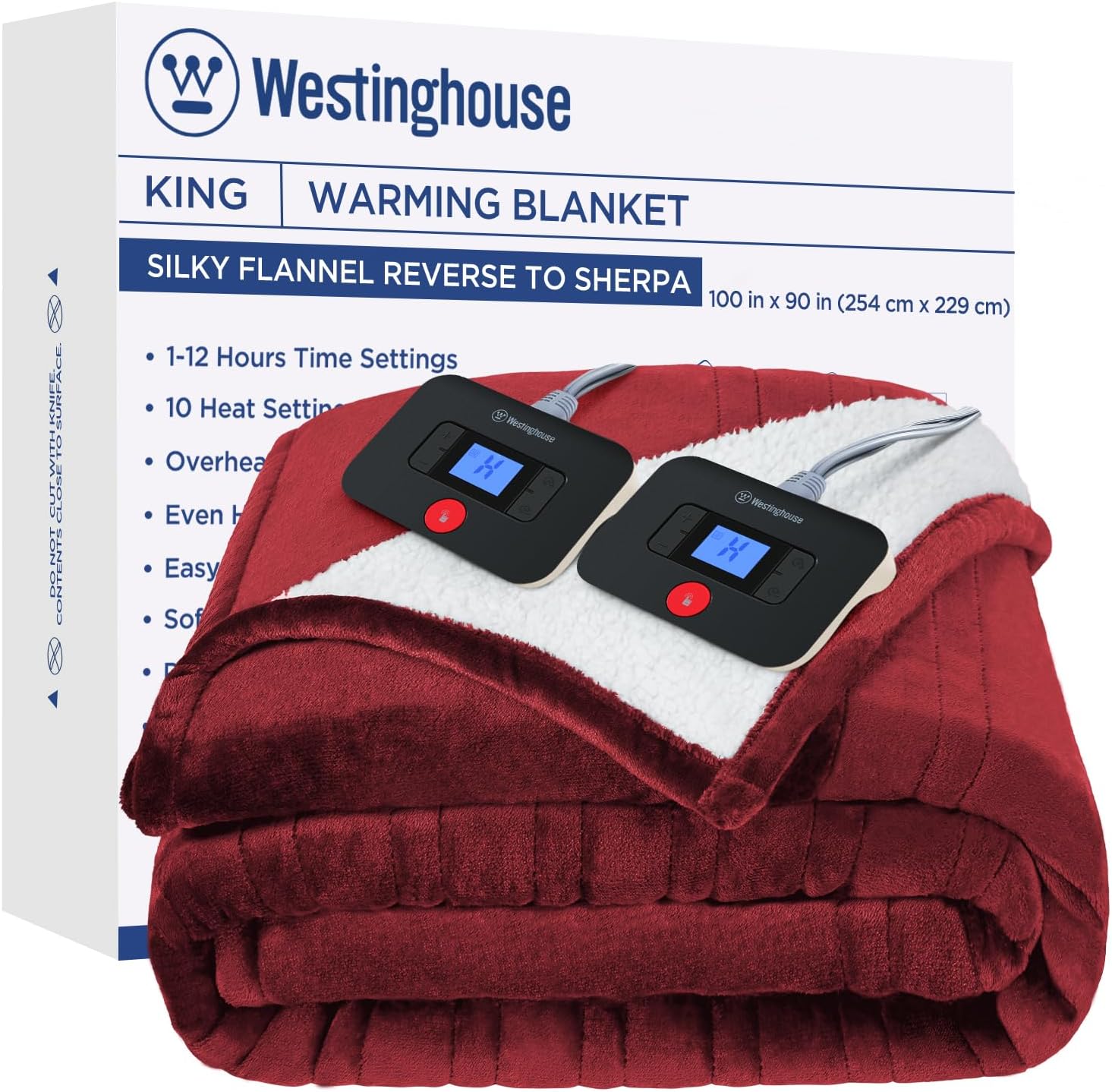 Amazon.com: Westinghouse Electric Blanket King, Heated Blanket King ...