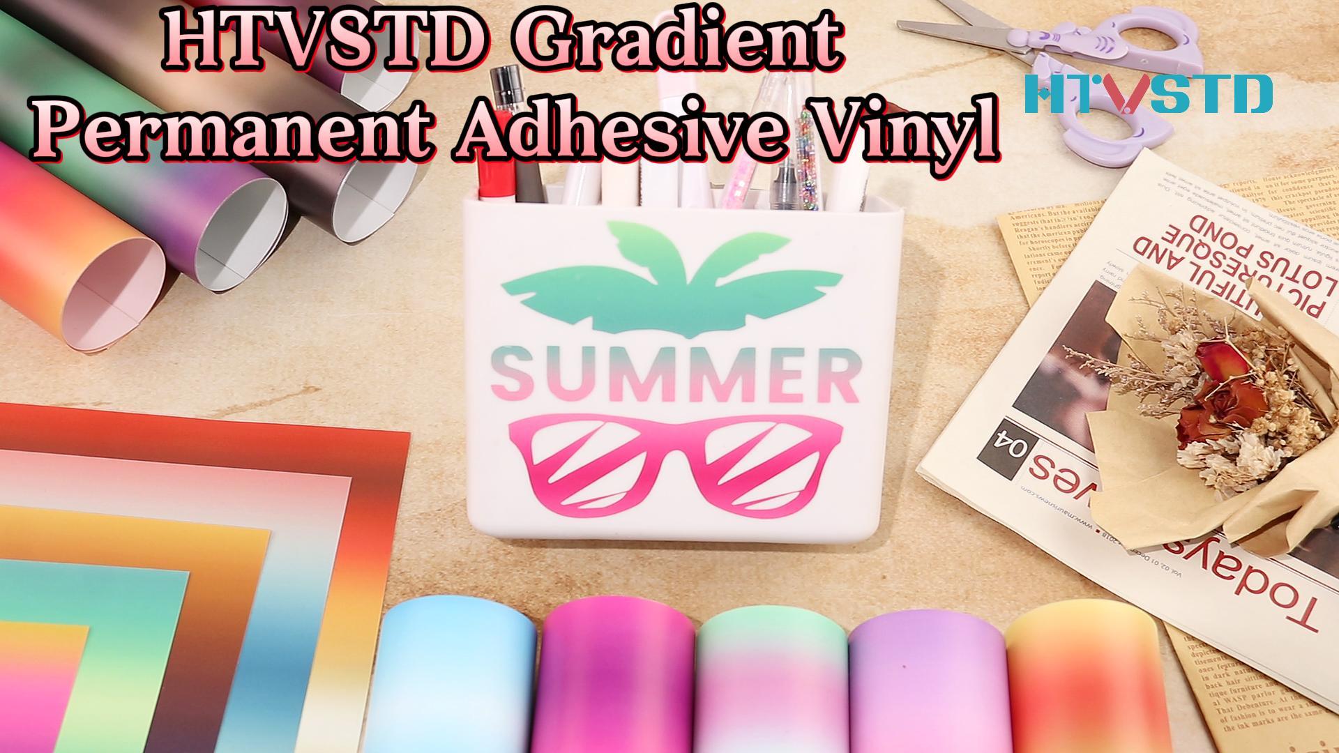 Watch HTVSTD Gradient Permanent Vinyl 15pcs for Stationery storage on ...