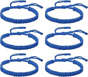 Amazon.com: RIJXU 6PCS Blue Friendship Bracelets Bulk Blue Braided ...
