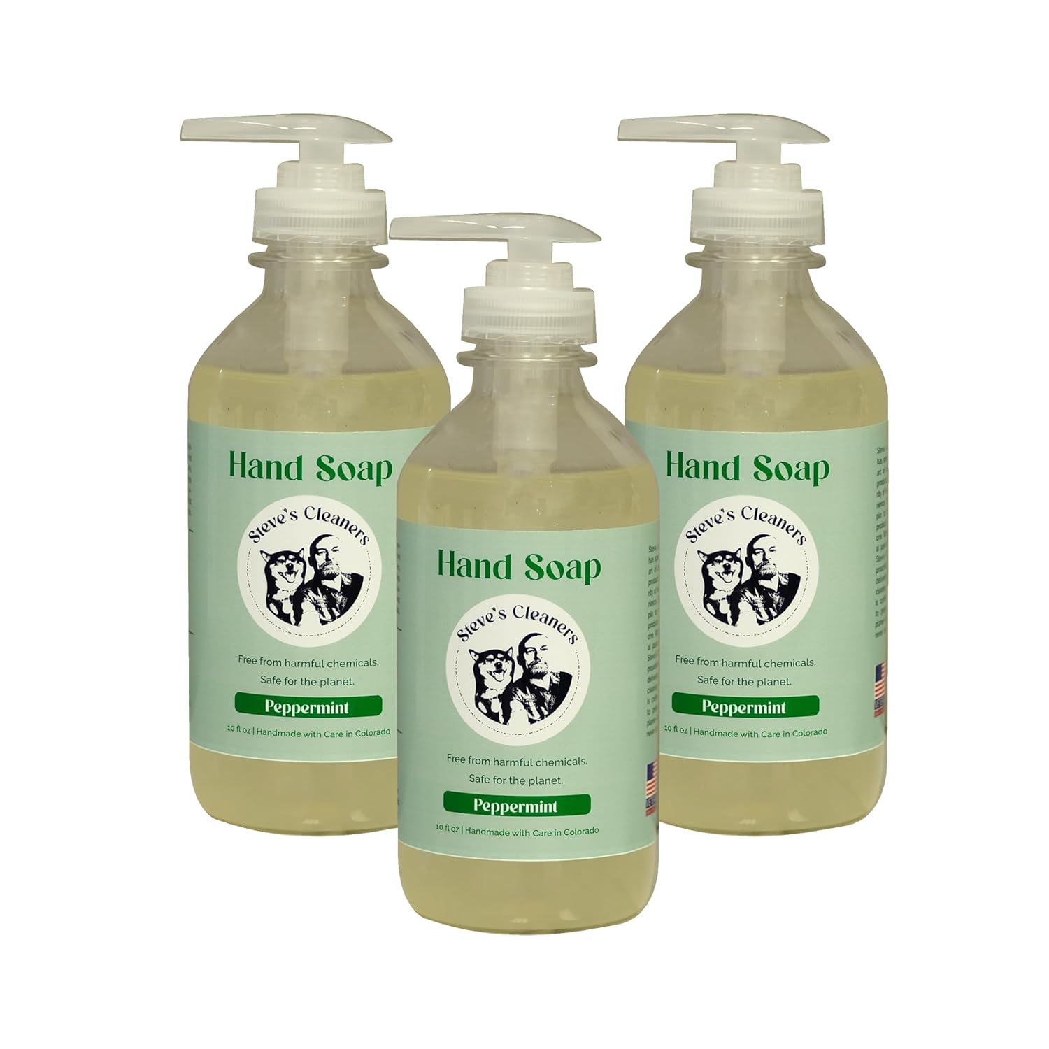 Amazon.com : Steve's Cleaners Peppermint Hand Soap | Plant-Based ...
