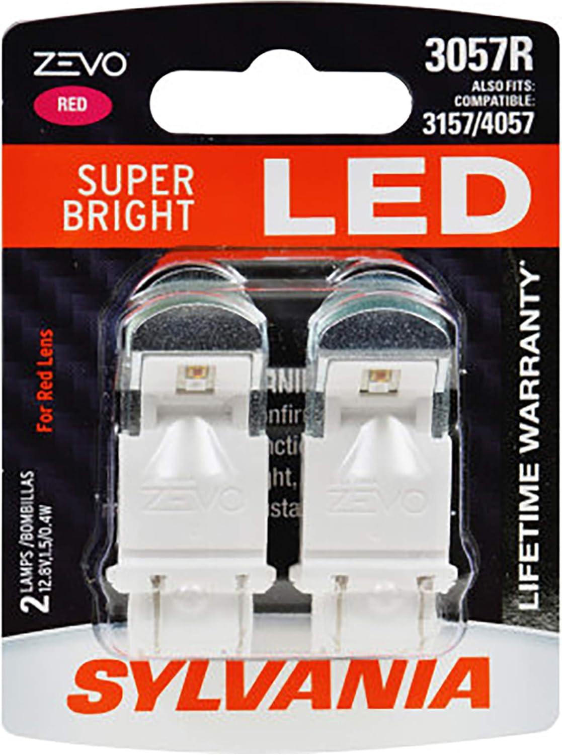 Amazon.com: SYLVANIA - 3057 ZEVO LED Red Bulb - Bright LED Bulb, Ideal ...