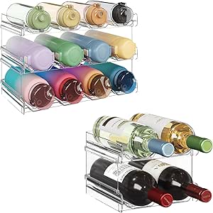 Amazon.com: Lifewit Stackable Water Bottle Organizer for Cabinet, Water Bottle Holder, Plastic ...