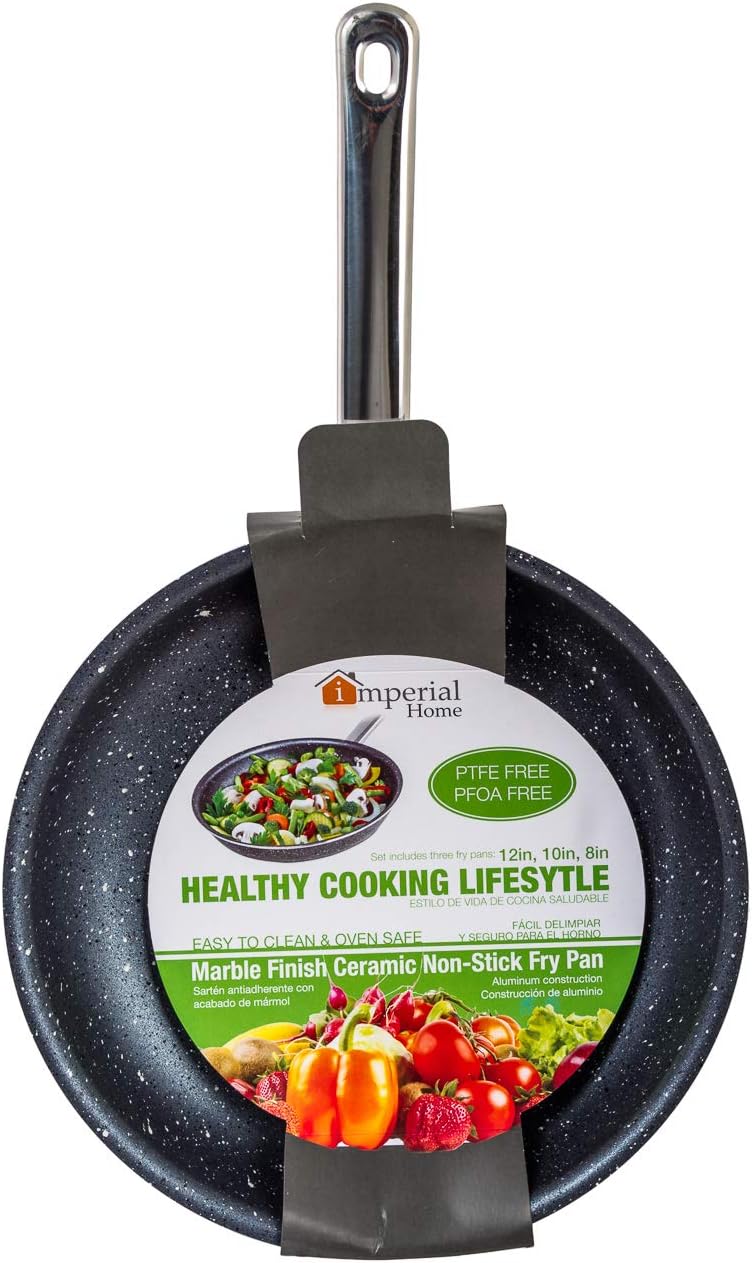 Amazon.com: Lexi Home 10" Marble Nonstick Aluminum Frying Pan: Home ...