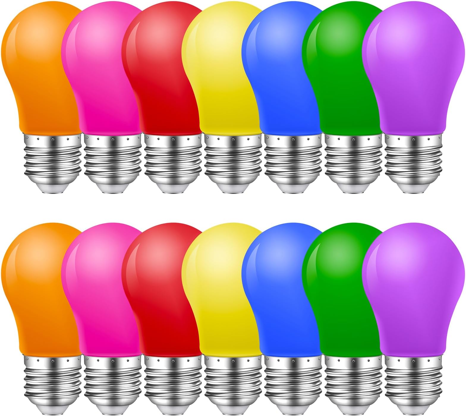 Suncan 10 Pack of E27 Screw Cap Coloured LED Light Bulbs Lamps for ...