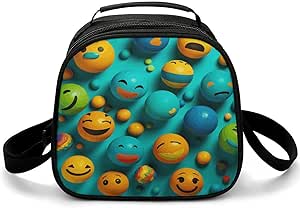 Amazon.com: SLKFJEWT Cute Lunch Box for Men Women,Smiley Face Reusable ...