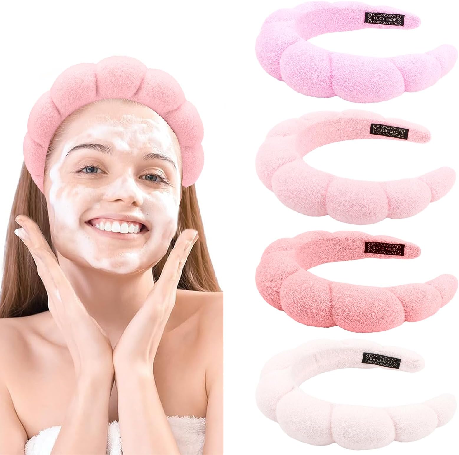 Amazon.com : RAISEY 10 Pcs Velvet Cloth Spa Headbands for Women - Soft ...