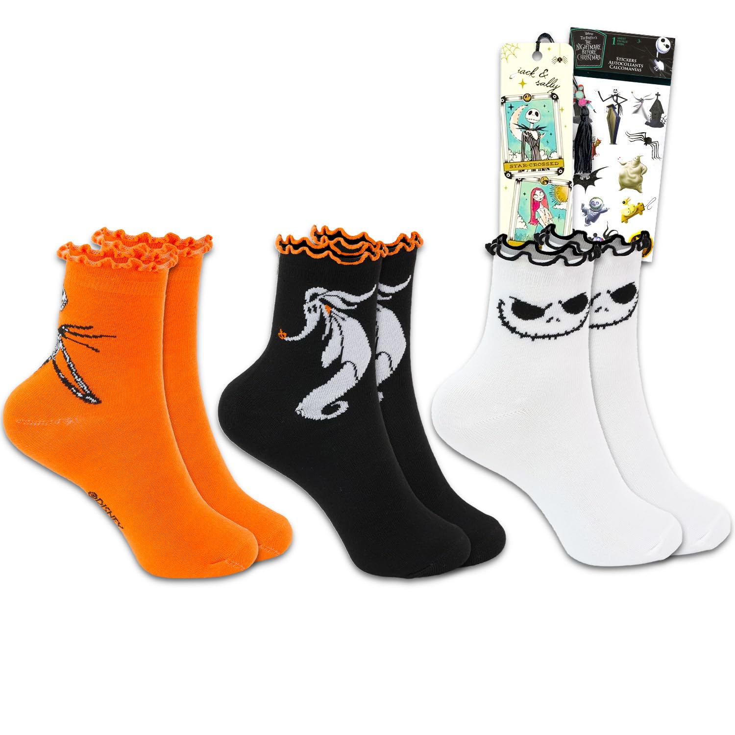 Amazon.com: Nightmare Before Christmas Halloween Socks - Bundle with 3 ...
