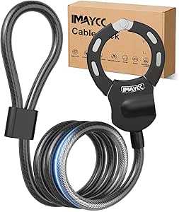 IMAYCC E Scooter Lock with Key, 14 mm Thick Cable Lock Bicycle High ...