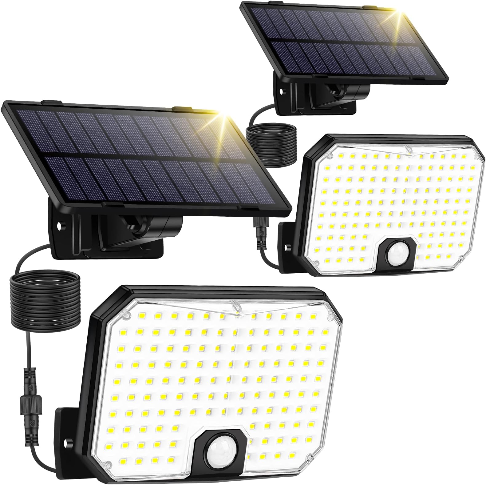 Awanber Solar Powered Lights Outdoor, Bright White Light IP65 ...